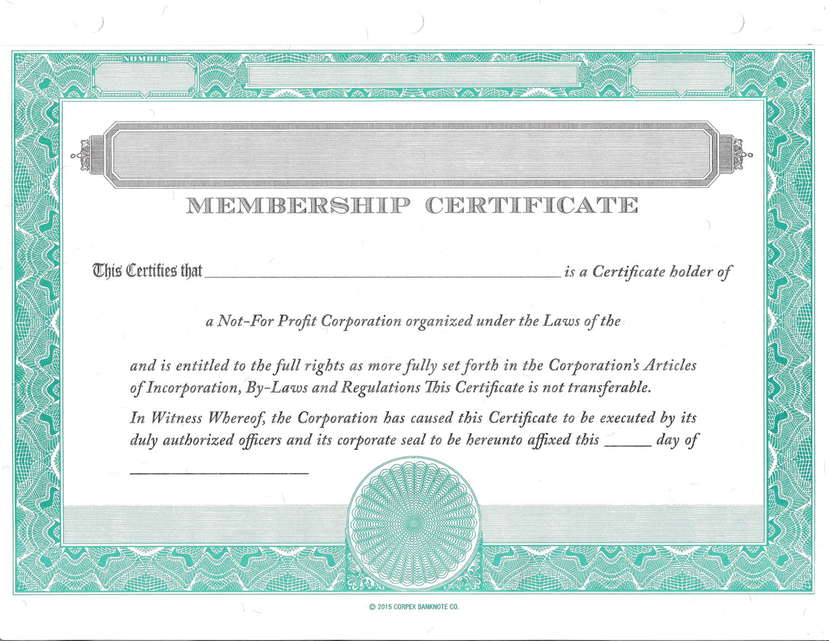 NFP Certificates – Stock Certificates